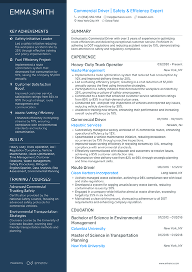 24 Delivery Driver Resume Examples & Guide for 2025