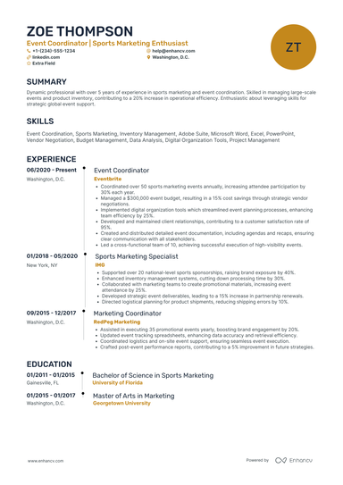 23 Sports Resume Examples That Got Jobs for 2025