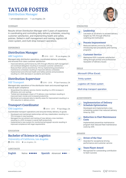 5 Distribution Manager Resume Examples & Guide for 2023
