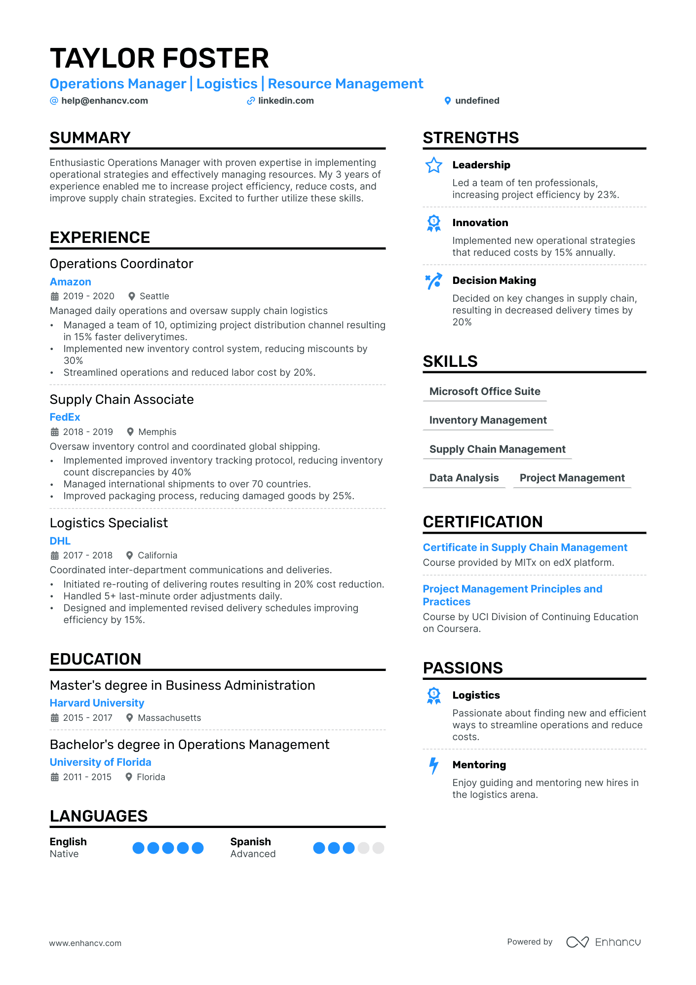 22 Operations Manager Resume Examples & Guide for 2025