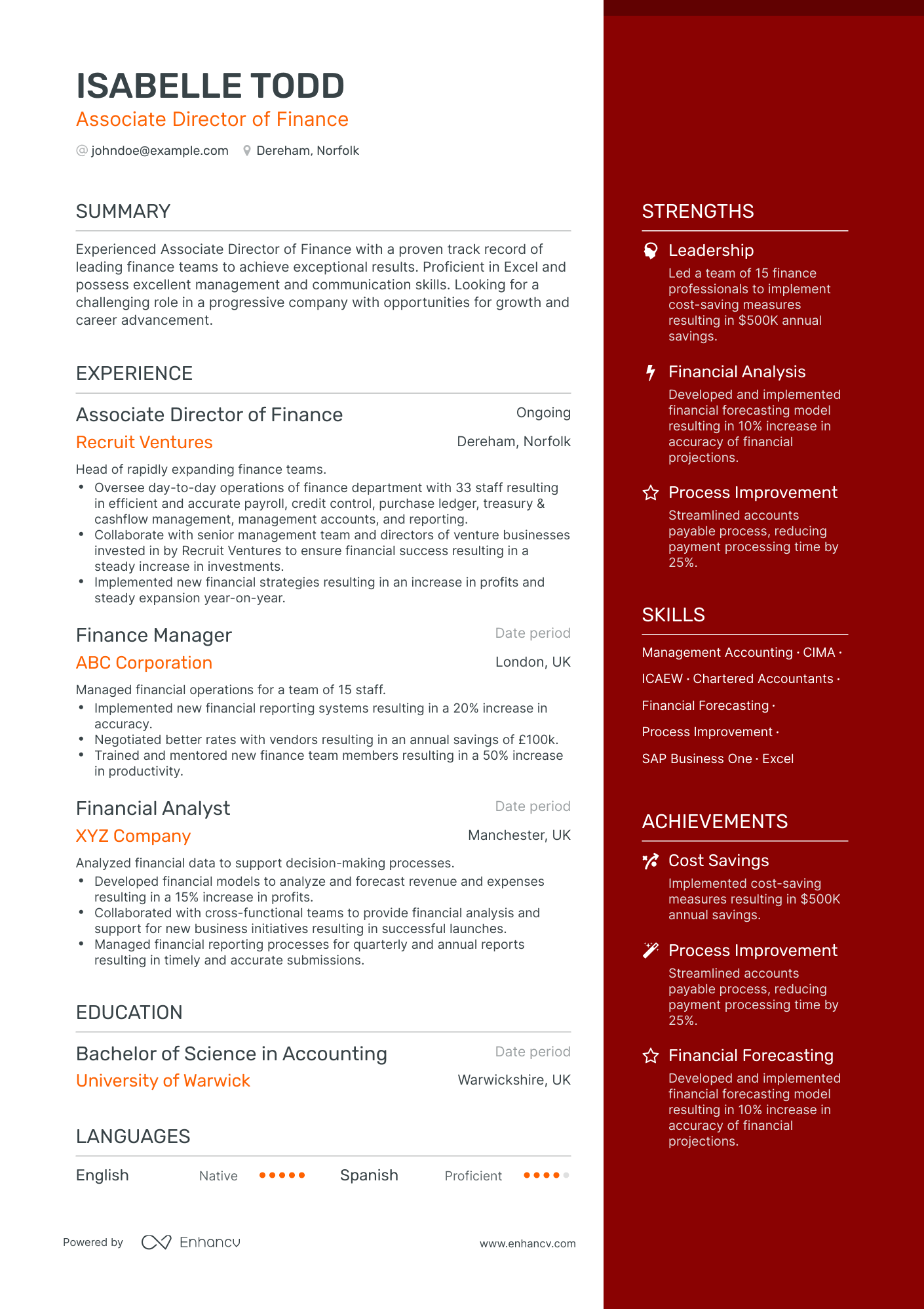 5 Associate Director Resume Examples & Guide for 2023