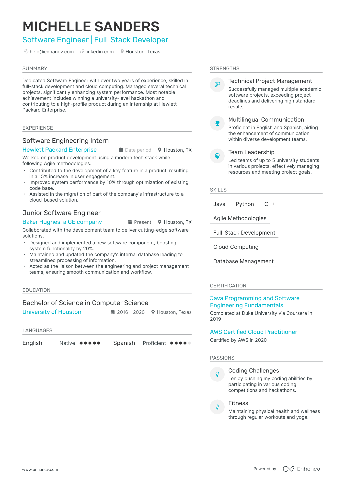 5 Junior Software Engineer Resume Examples & Guide for 2024