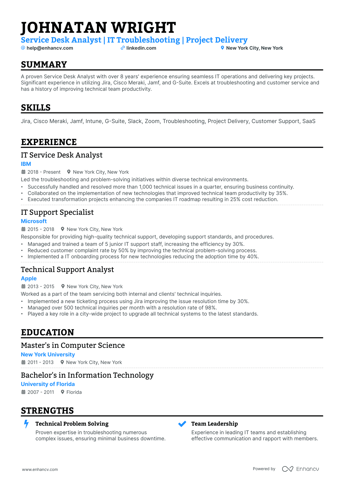 10 Service Desk Analyst Resume Examples & Guide for 2025