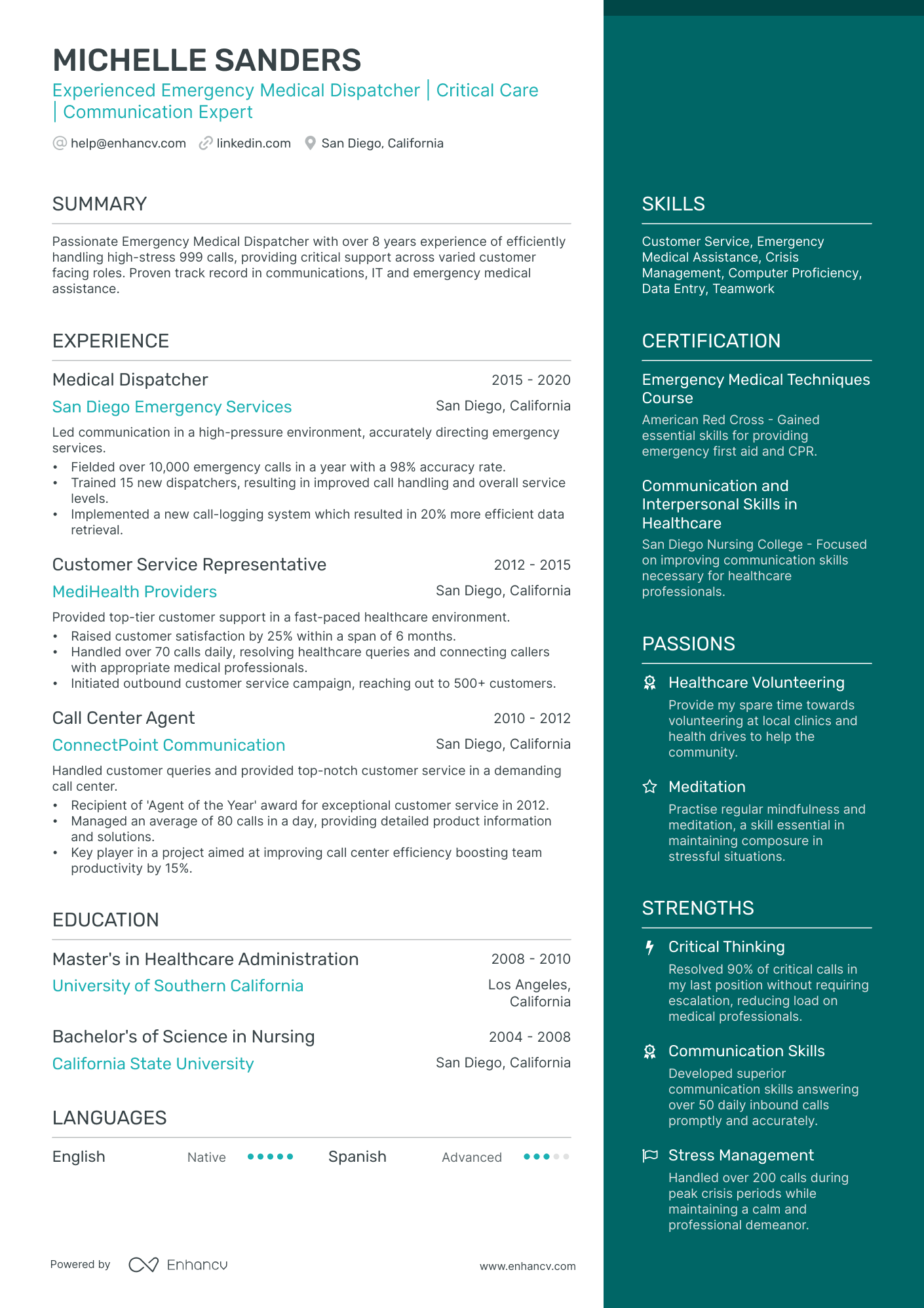 10 Emergency Dispatcher Resume Examples & Guide for 2026