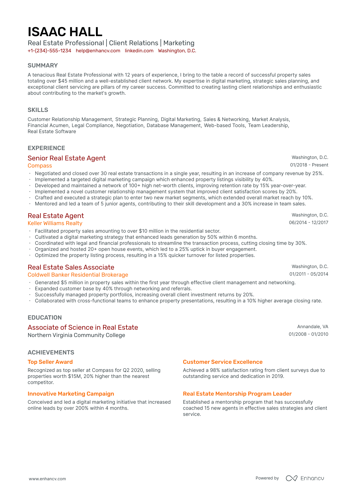 5 Real Estate Professional Resume Examples & Guide for 2024