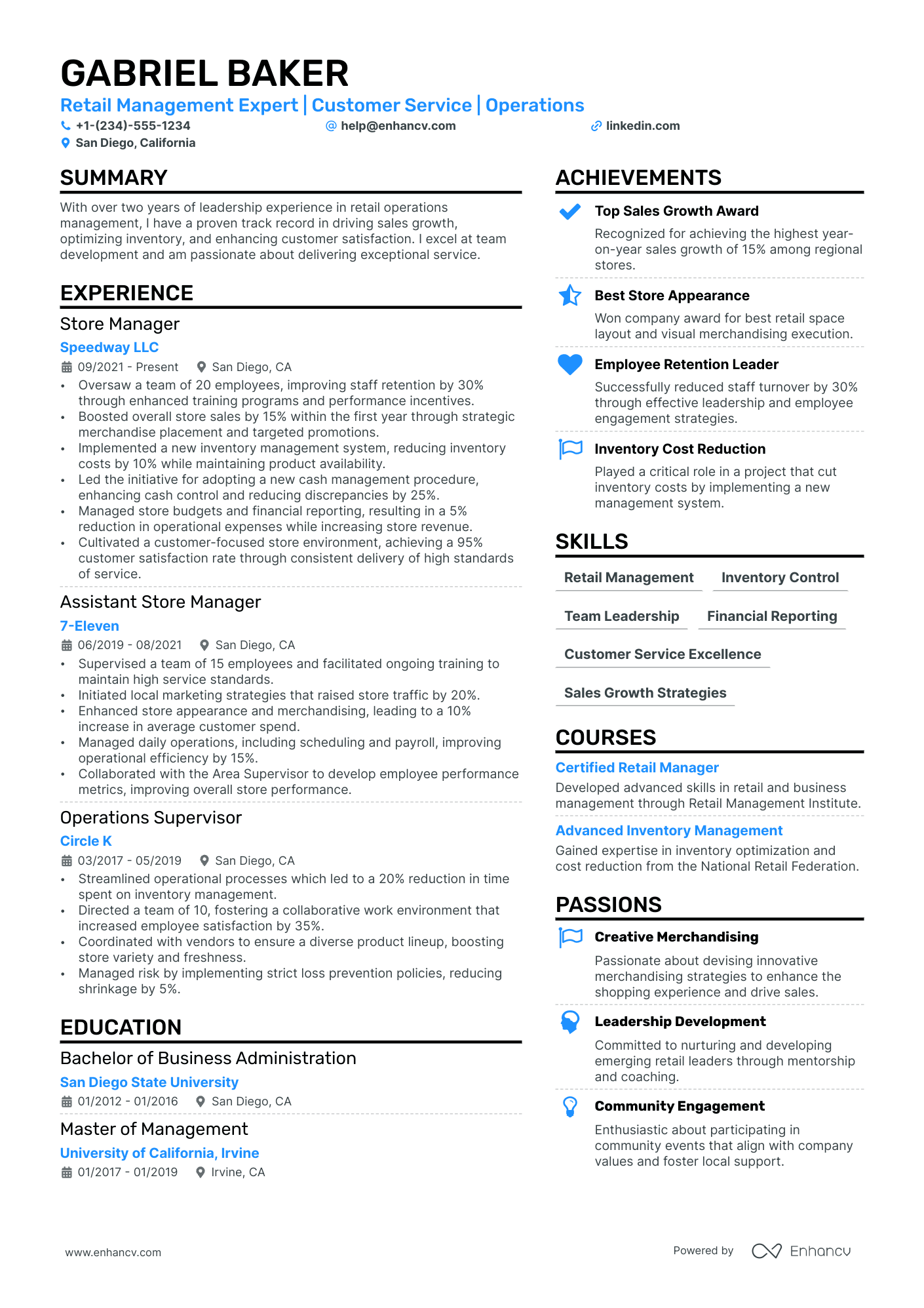 8 Store Manager Resume Examples & Guide for 2024