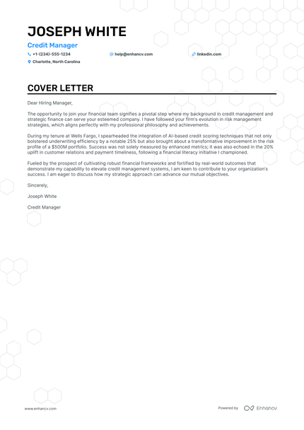 13 Professional Finance Manager Cover Letter Examples and Template for ...