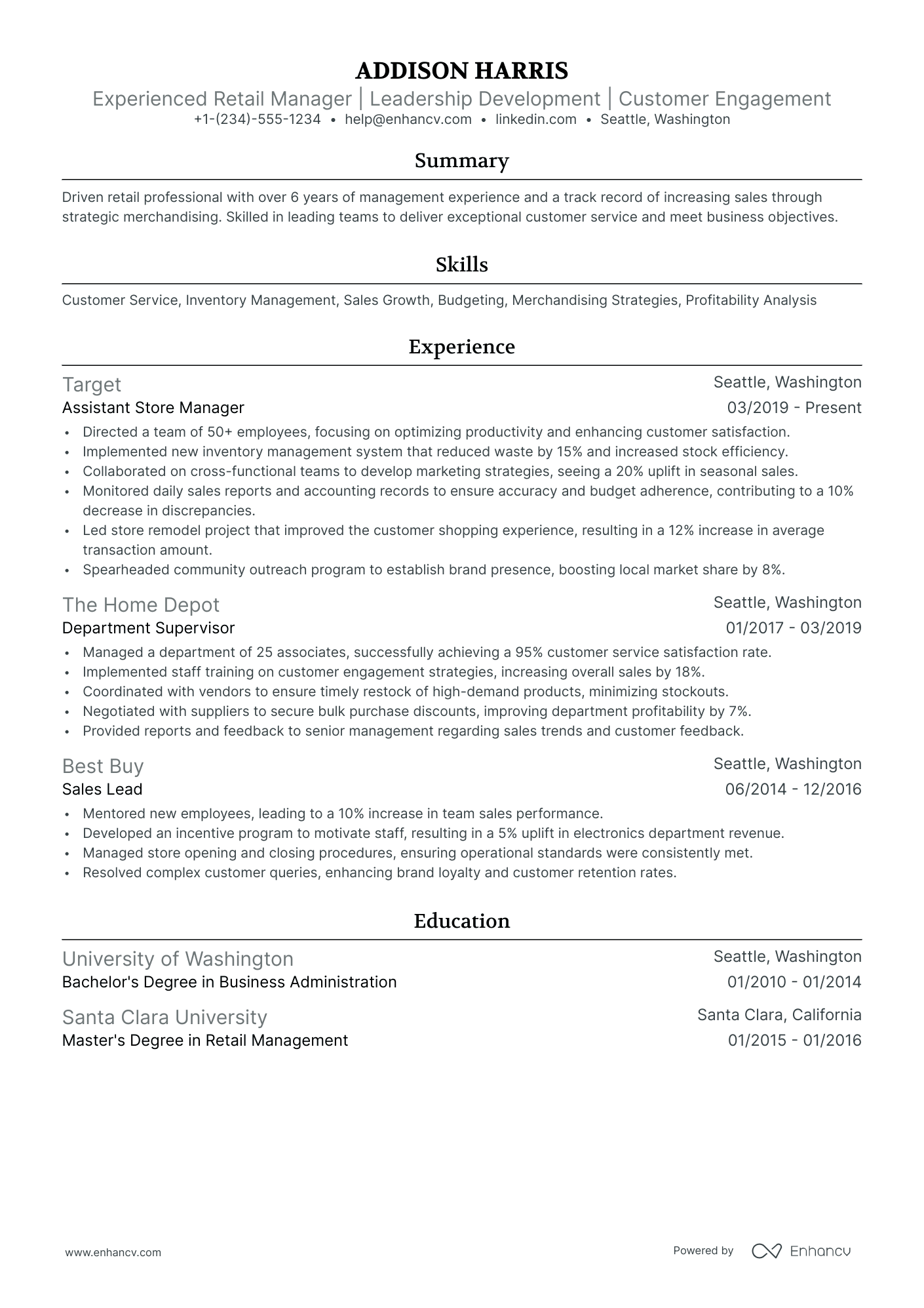 10 CVS Store Manager Resume Examples & Guide for 2026