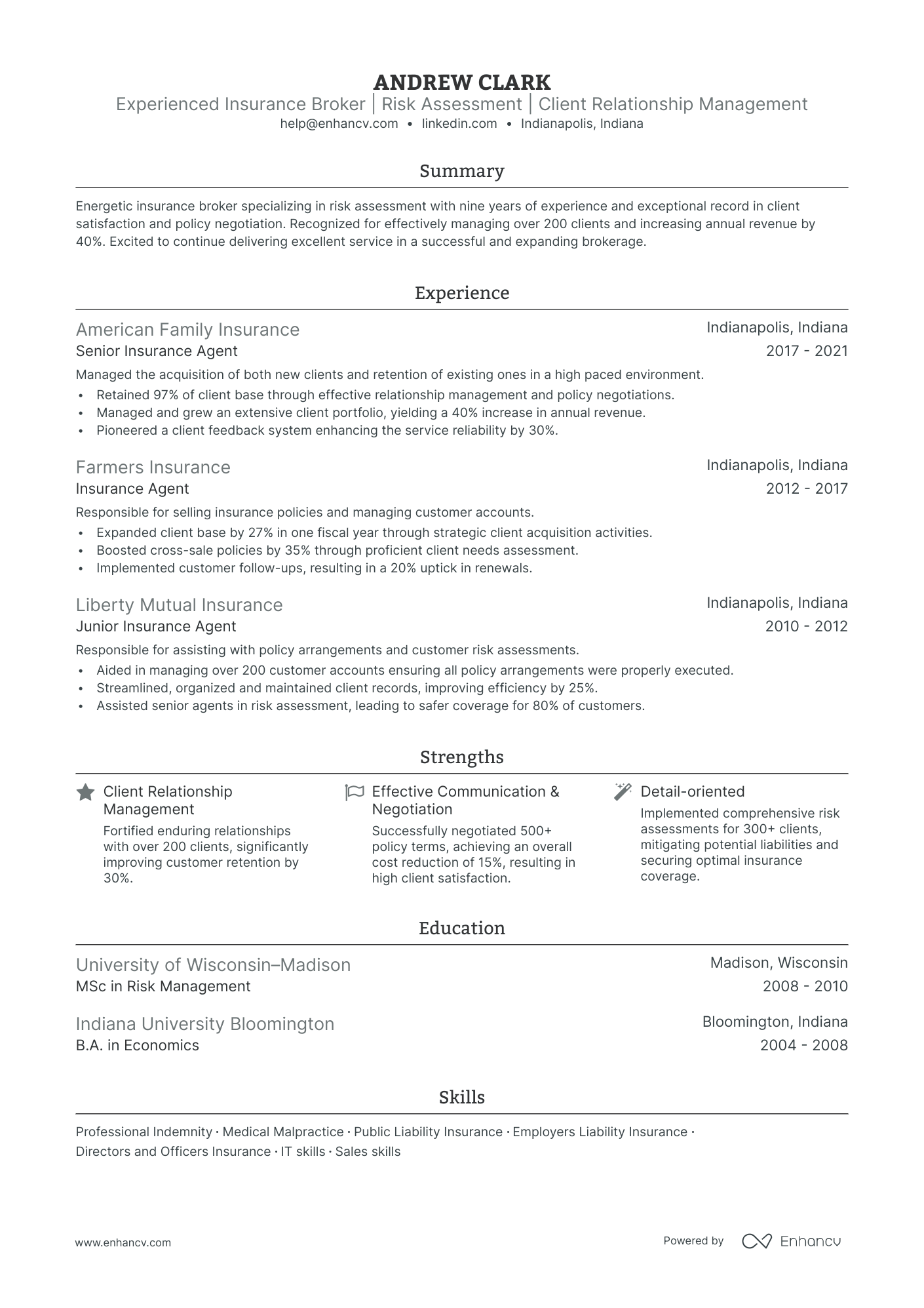 5 Insurance Broker Resume Examples & Guide for 2024