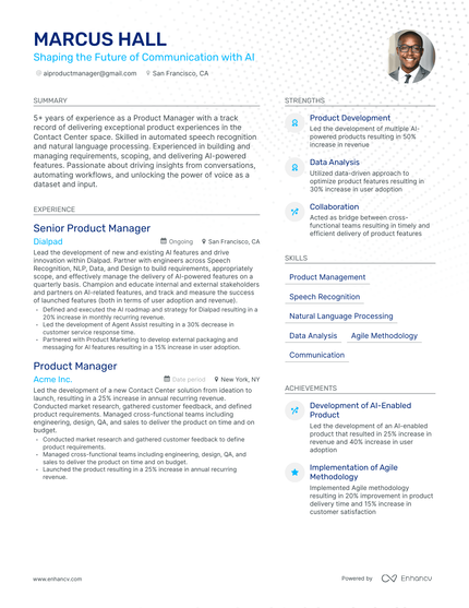 5 AI Product Manager Resume Examples & Guide for 2024