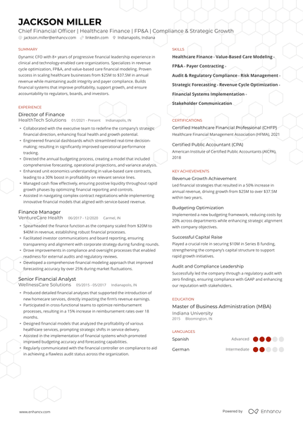 11 CFO Resume Examples & Guide for 2026