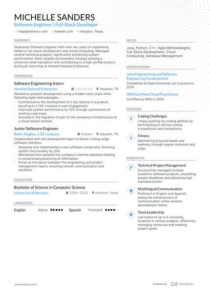 10 Junior Software Engineer Resume Examples & Guide for 2026