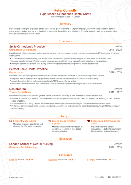 5 Dental Nurse Resume Examples & Guide for 2024