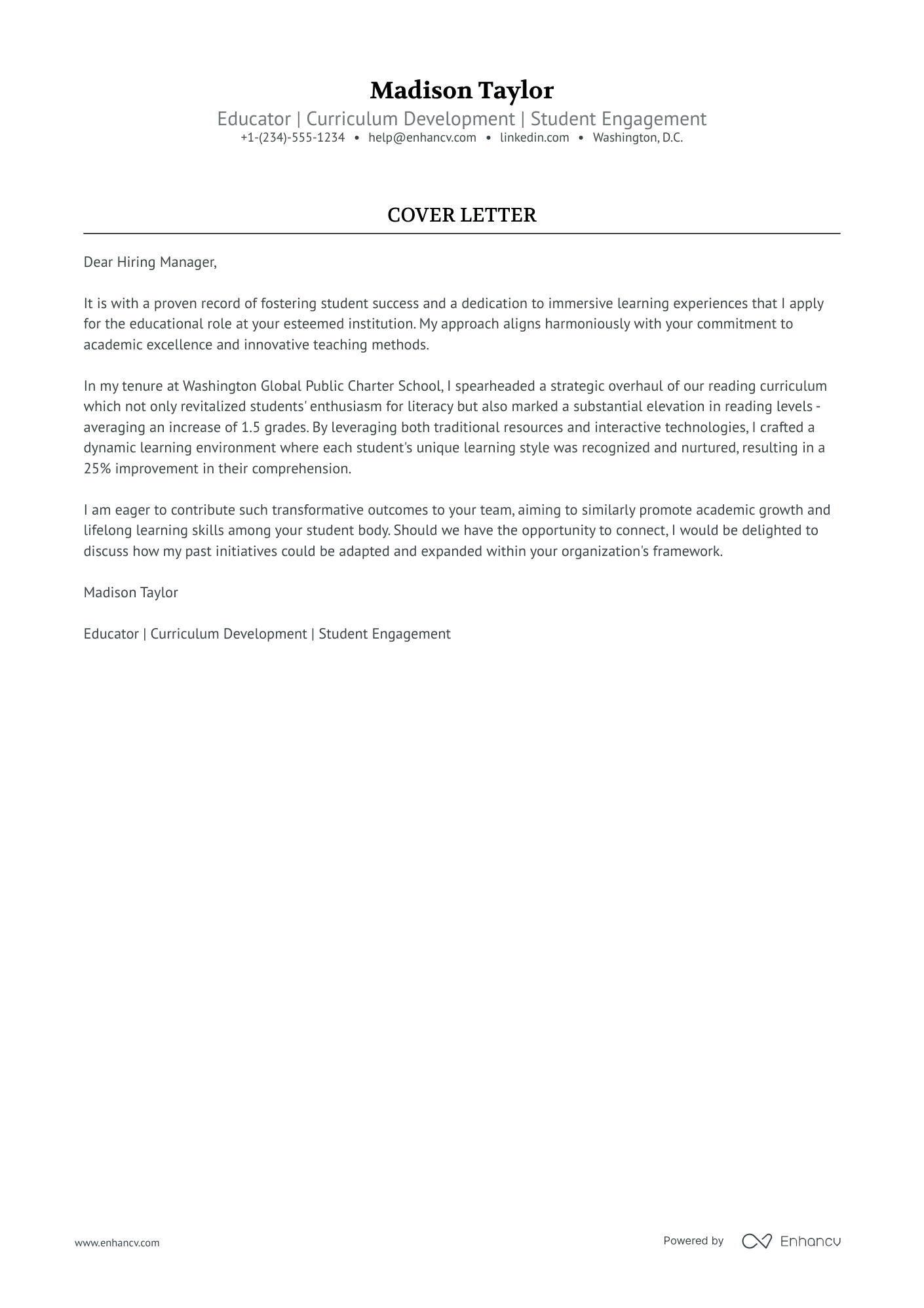 21 Professional Teacher Cover Letter Examples and Template for 2024 ...