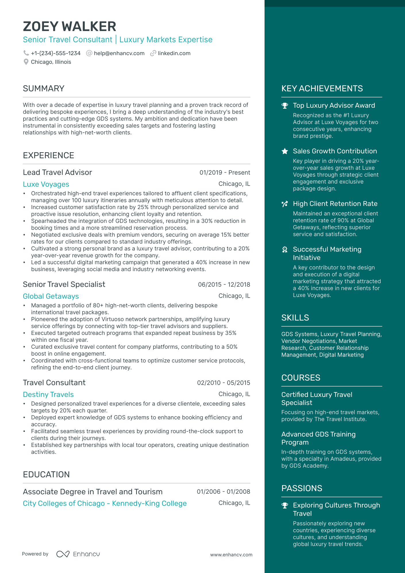 Travel Consultant Resume Examples & Guide for 2025