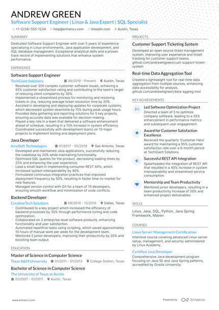 10 Software Support Engineer Resume Examples & Guide for 2026