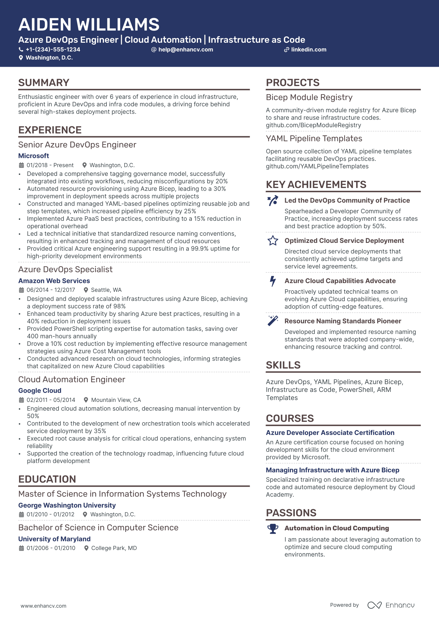 10 Azure Devops Engineer Resume Examples & Guide for 2025