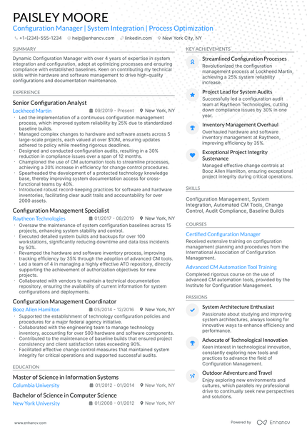 10 Configuration Manager Resume Examples & Guide for 2025