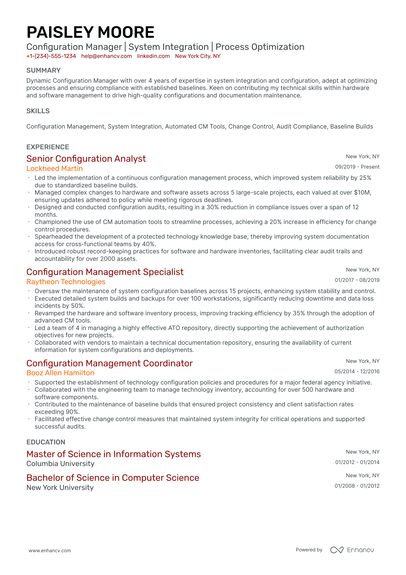 10 Configuration Manager Resume Examples & Guide for 2025