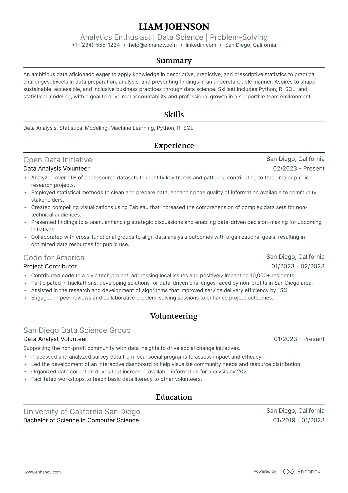 10 Data Science Intern Resume Examples & Guide for 2026