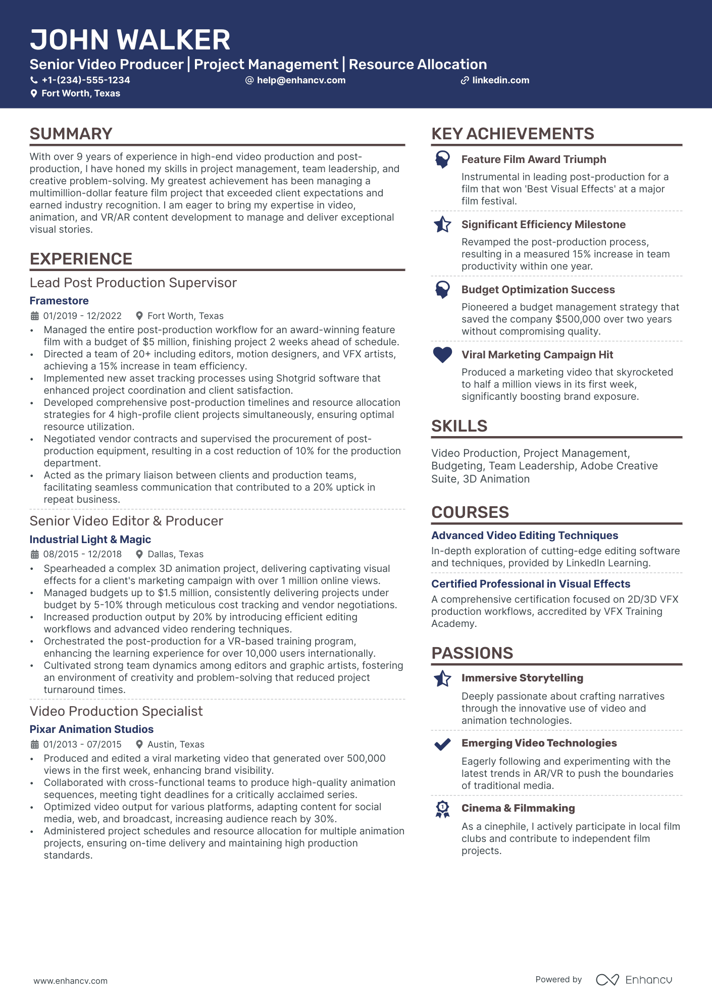 10 Freelance Producer Resume Examples & Guide for 2025