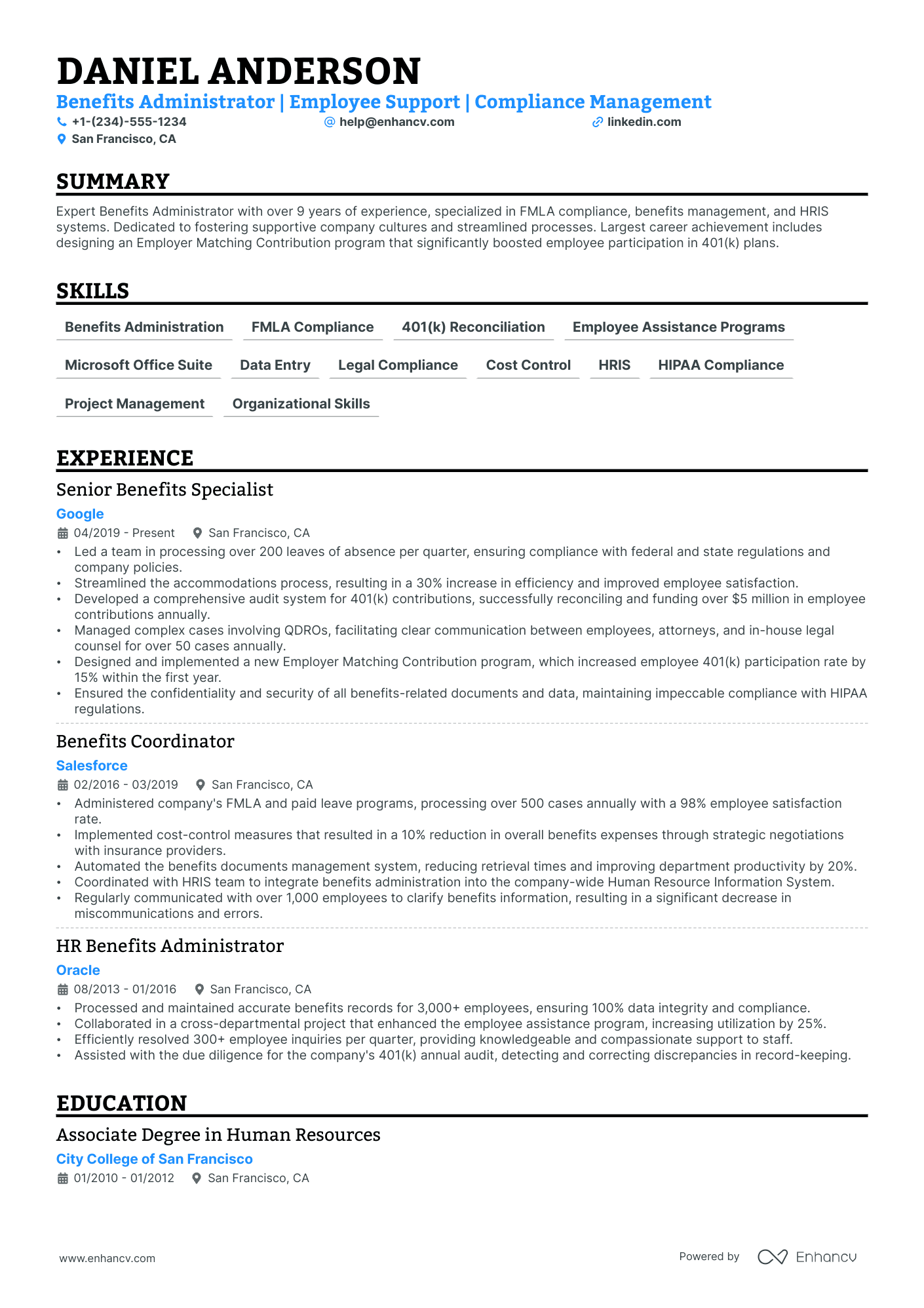 5 Benefits Analyst Resume Examples & Guide for 2024