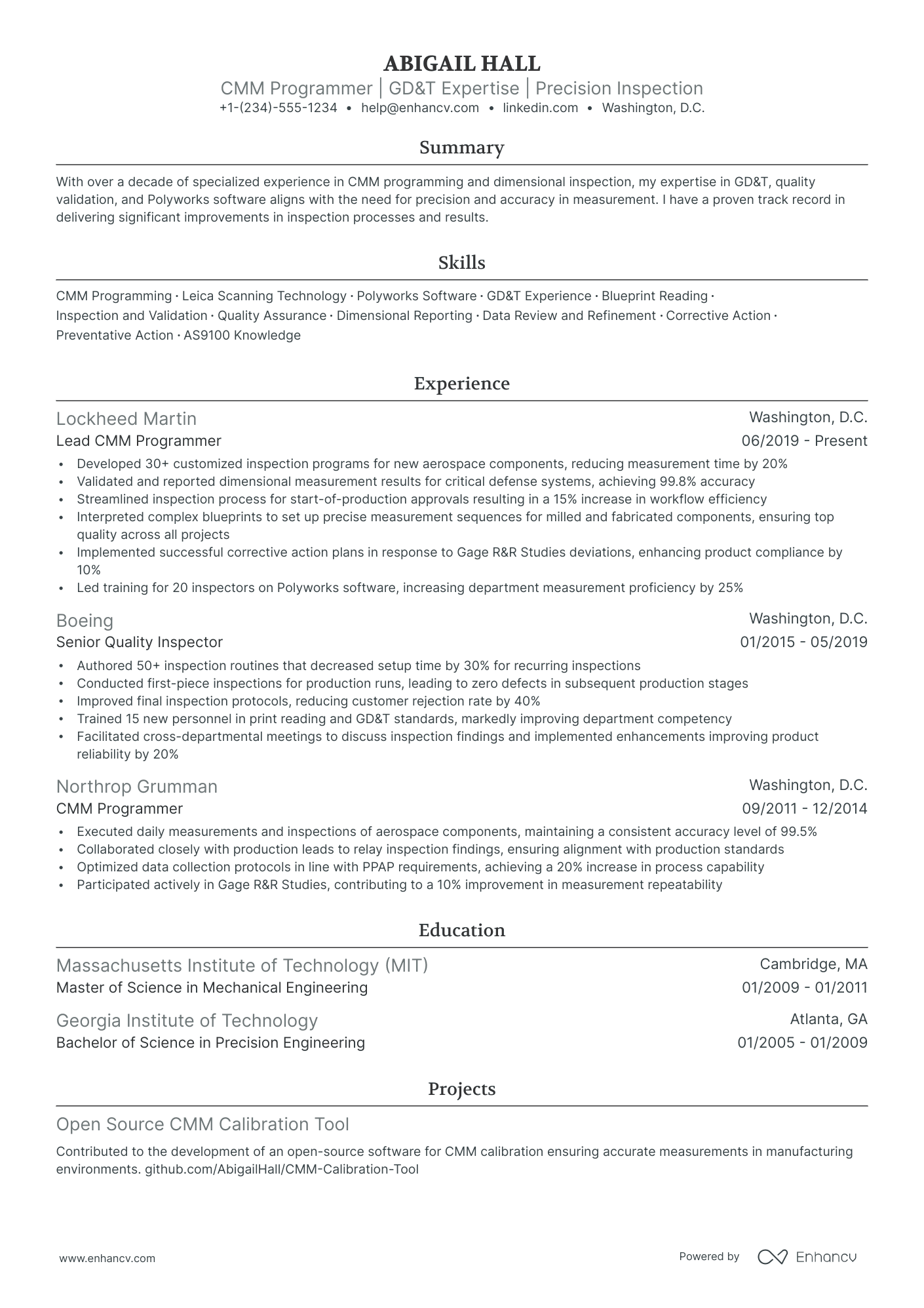 5 Cmm Programmer Resume Examples & Guide for 2024