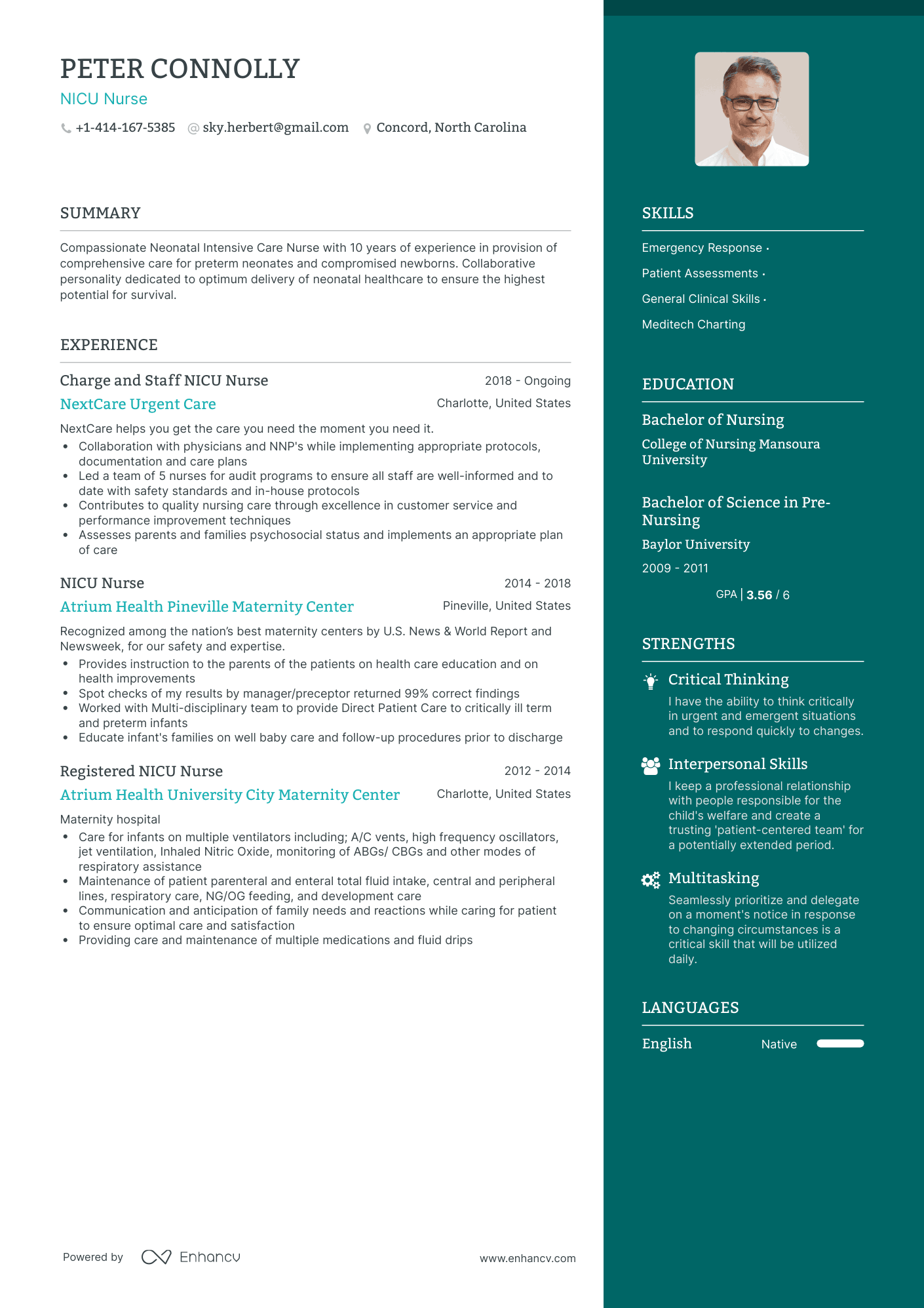 NICU Nurse Resume Examples & Guide for 2023 (Layout, Skills, Keywords ...