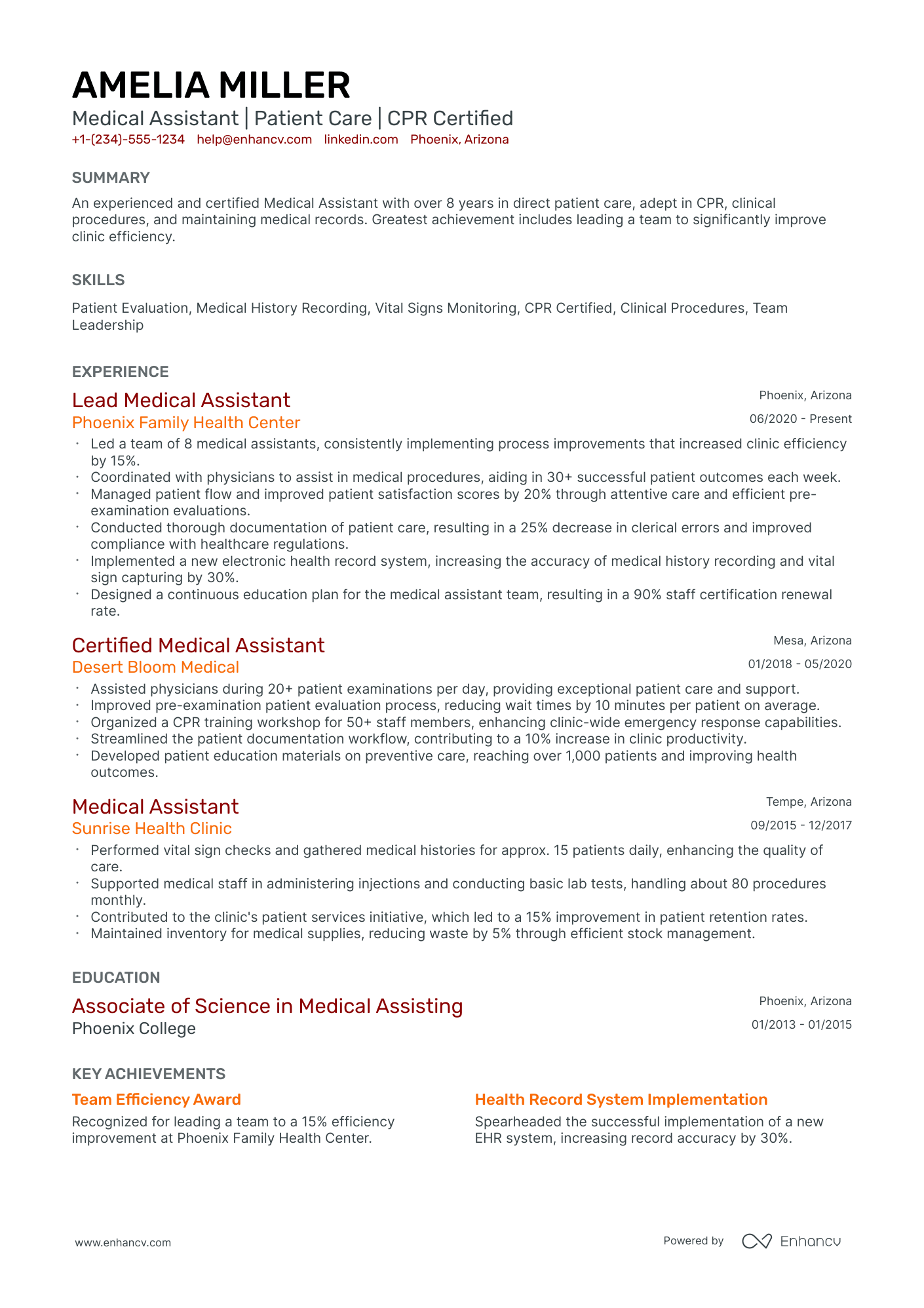 10 Clinical Medical Assistant Resume Examples & Guide for 2026