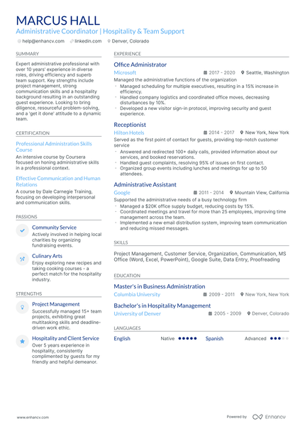 10 Administrative Coordinator Resume Examples & Guide for 2026