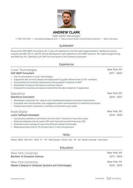 5 SAP Resume Examples & Guide for 2024