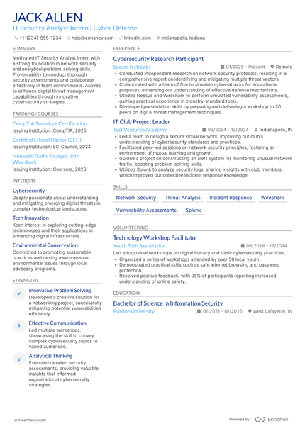 20 IT Intern Resume Examples & Guide for 2026