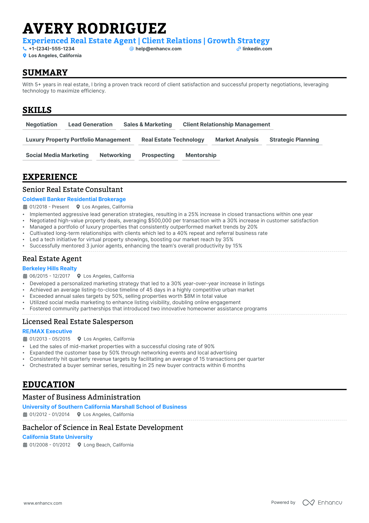 5 Estate Agent Resume Examples & Guide for 2024