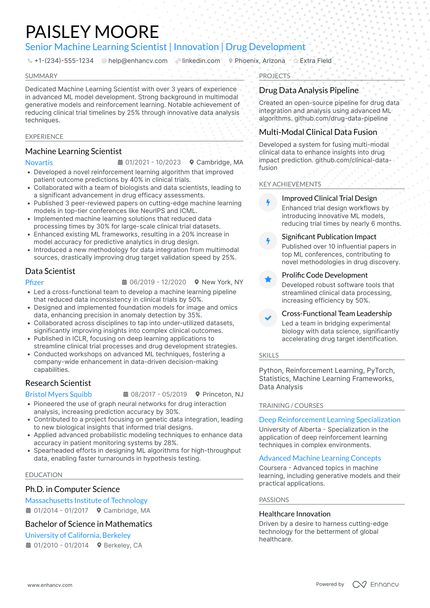 17 Machine Learning Resume Examples & Guide for 2026