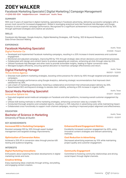21 Facebook Resume Examples & Guide for 2026