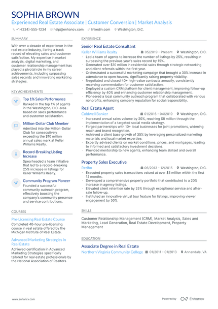 10 Real Estate Sales Resume Examples & Guide for 2026