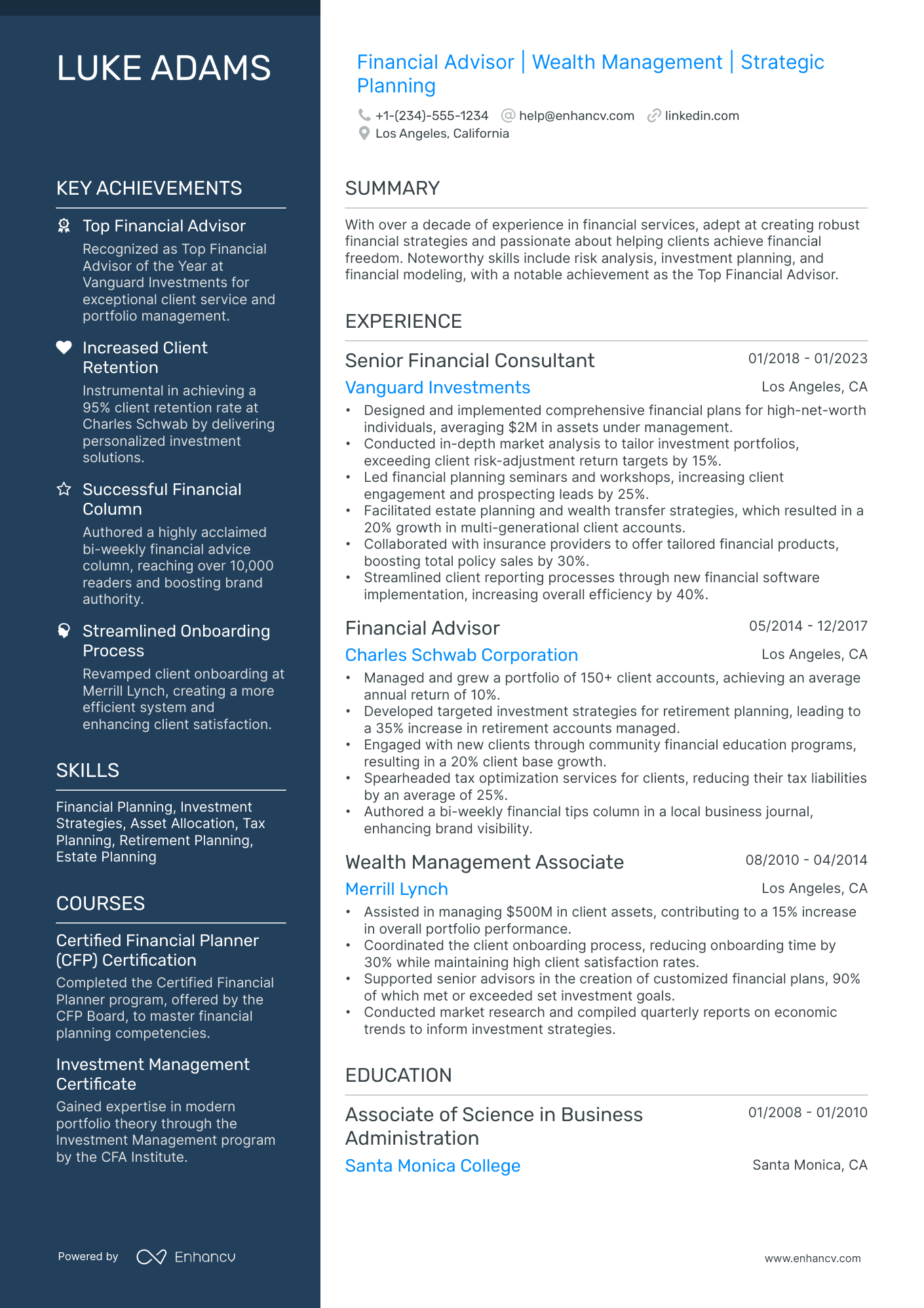 10 Financial Professional Resume Examples & Guide for 2026