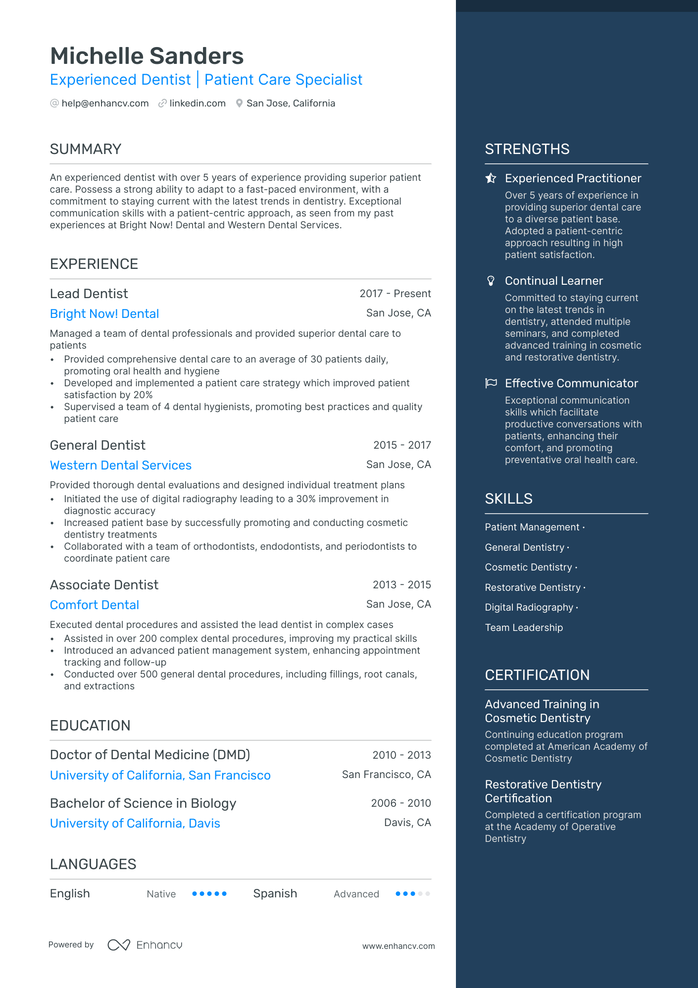 6 Dentist Resume Examples & Guide for 2024