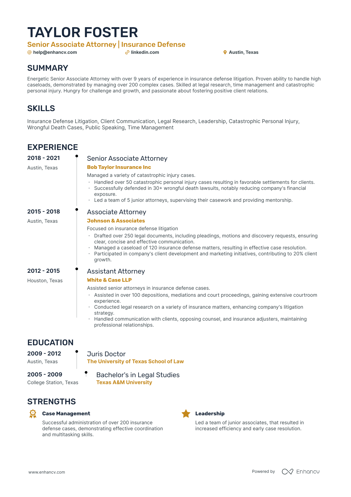 10 Associate Attorney Resume Examples & Guide for 2026