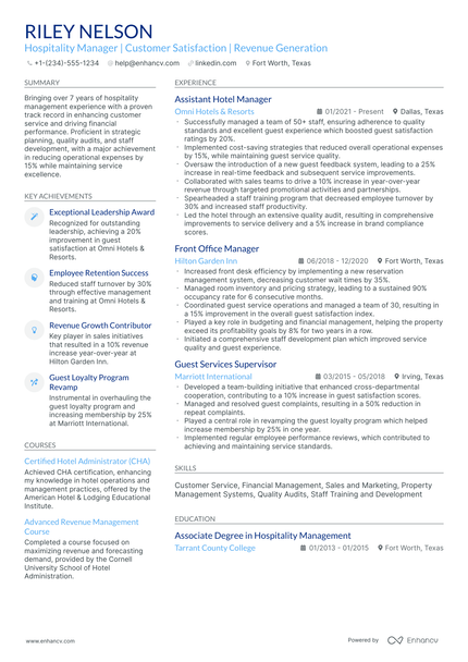 10 Assistant General Manager Resume Examples, Templates & Guide for 2026