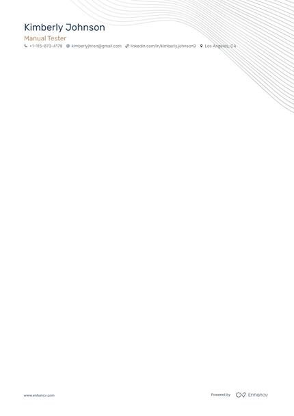 Real Manual Tester Cover Letter Example for 2024