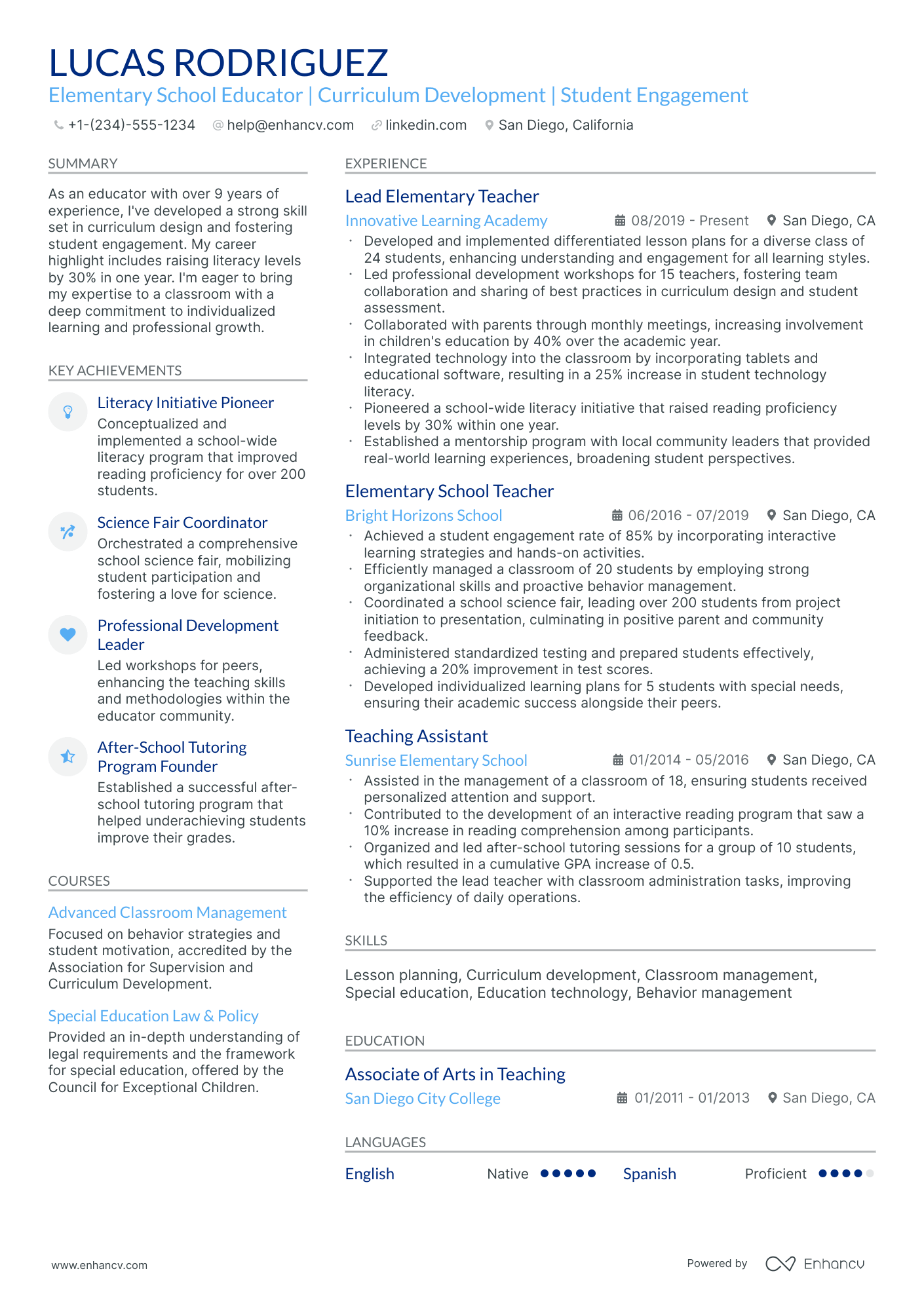 10 First Grade Teacher Resume Examples & Guide for 2026