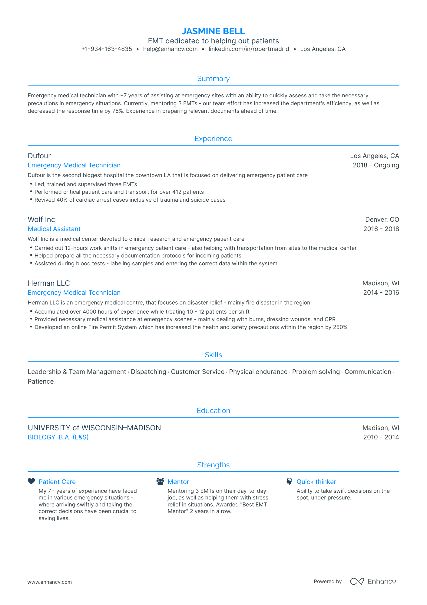 5 EMT Resume Examples & Guide for 2023