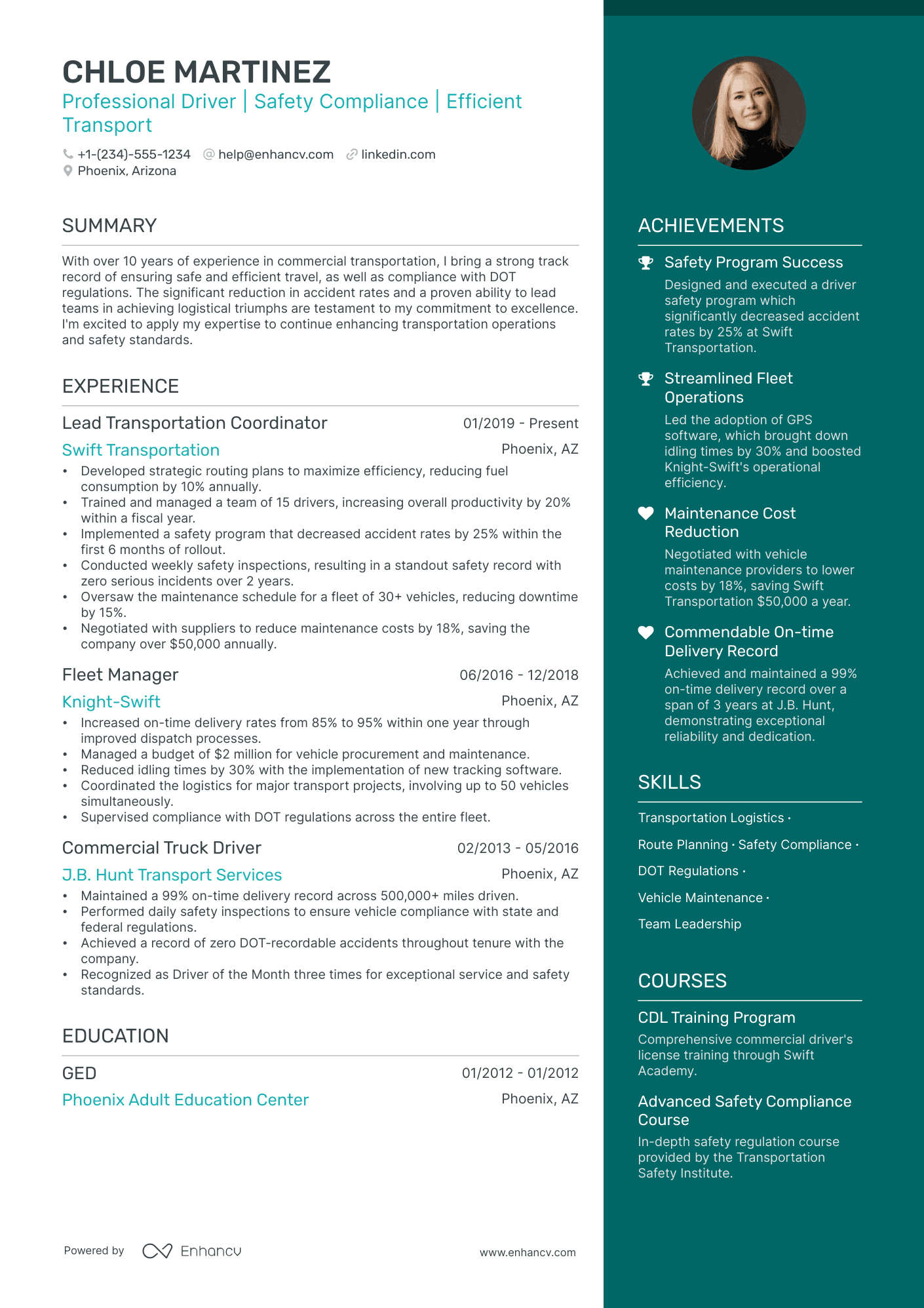 5 School Bus Driver Resume Examples & Guide for 2024