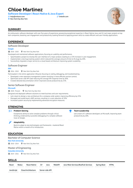 12 React Developer Resume Examples & Guide for 2025