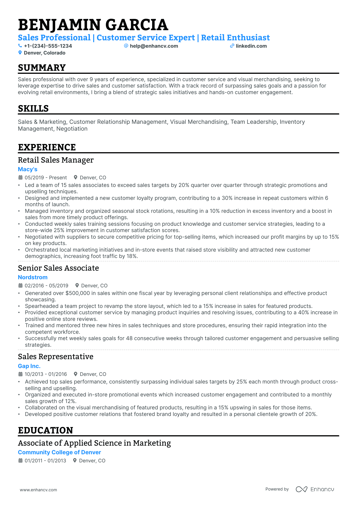 10 Saleswoman Resume Examples & Guide for 2026