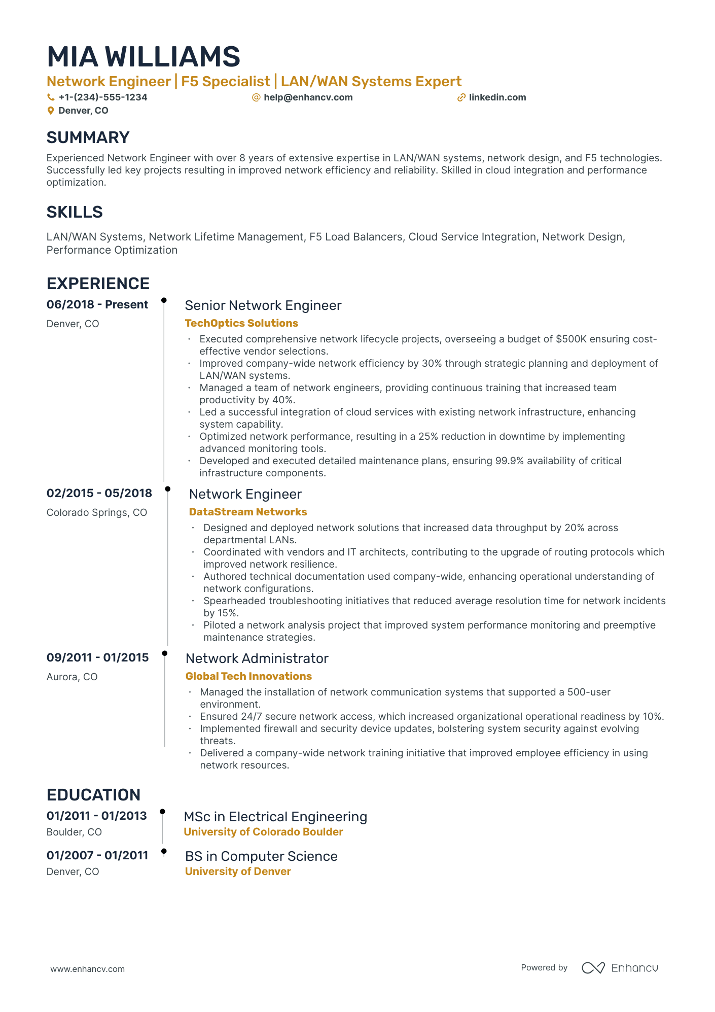 10 F5 Network Engineer Resume Examples & Guide for 2026