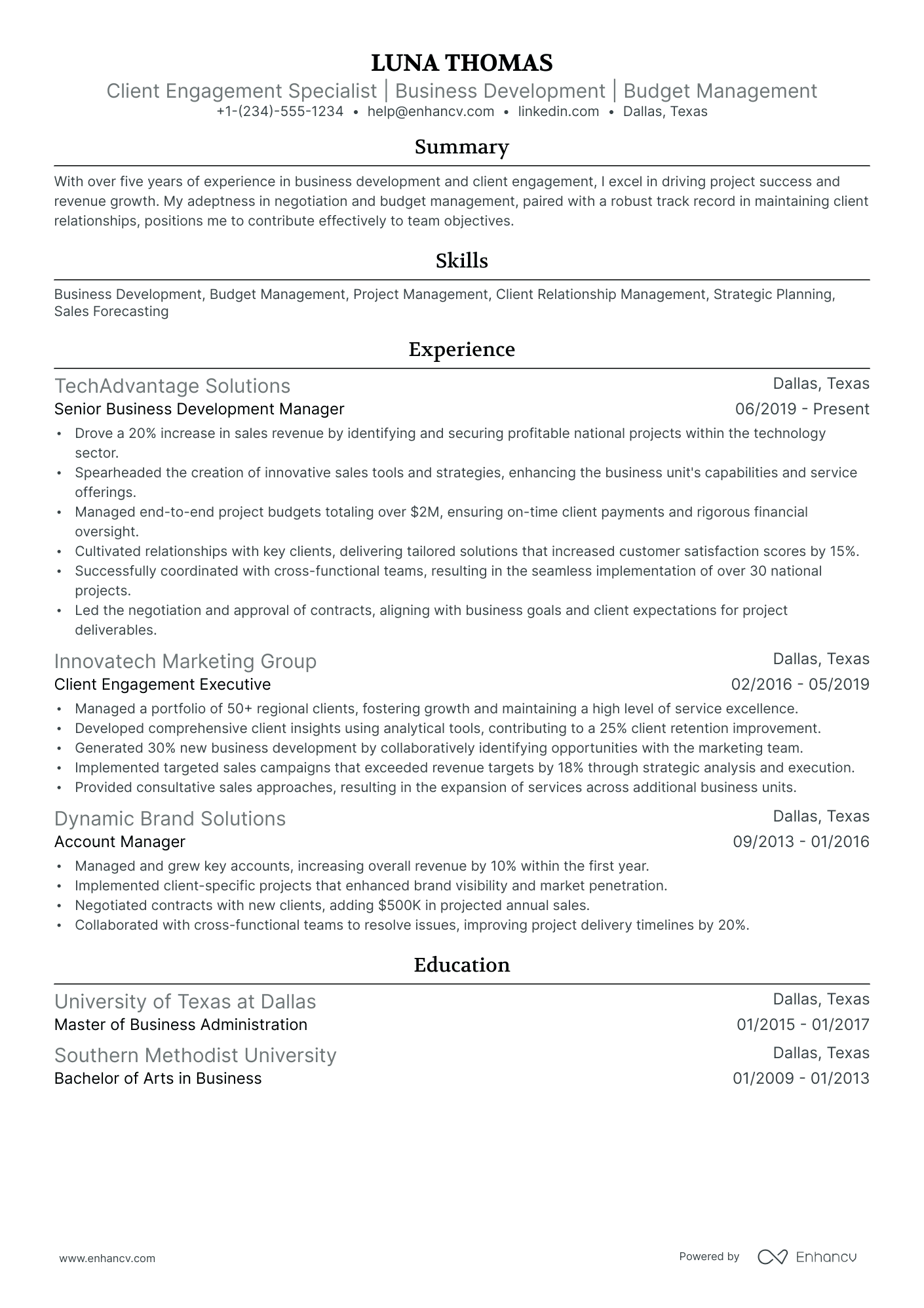 10 Client Engagement Manager Resume Examples & Guide for 2025