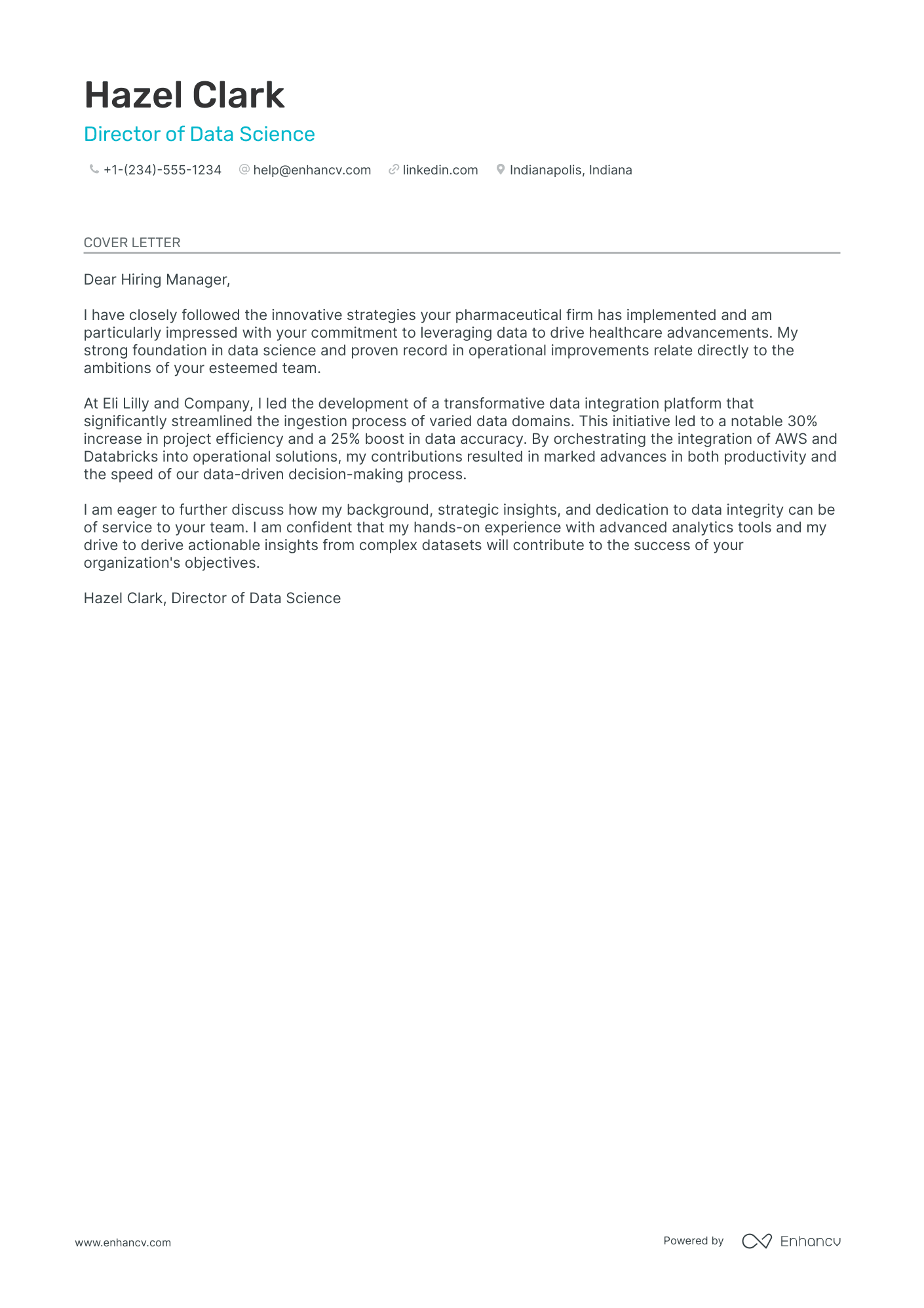 14 Professional Data Scientist Cover Letter Examples and Template for ...