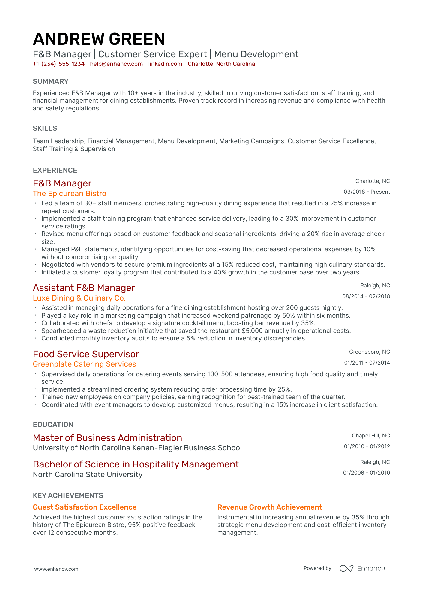 10 Reservations Manager Resume Examples & Guide for 2026